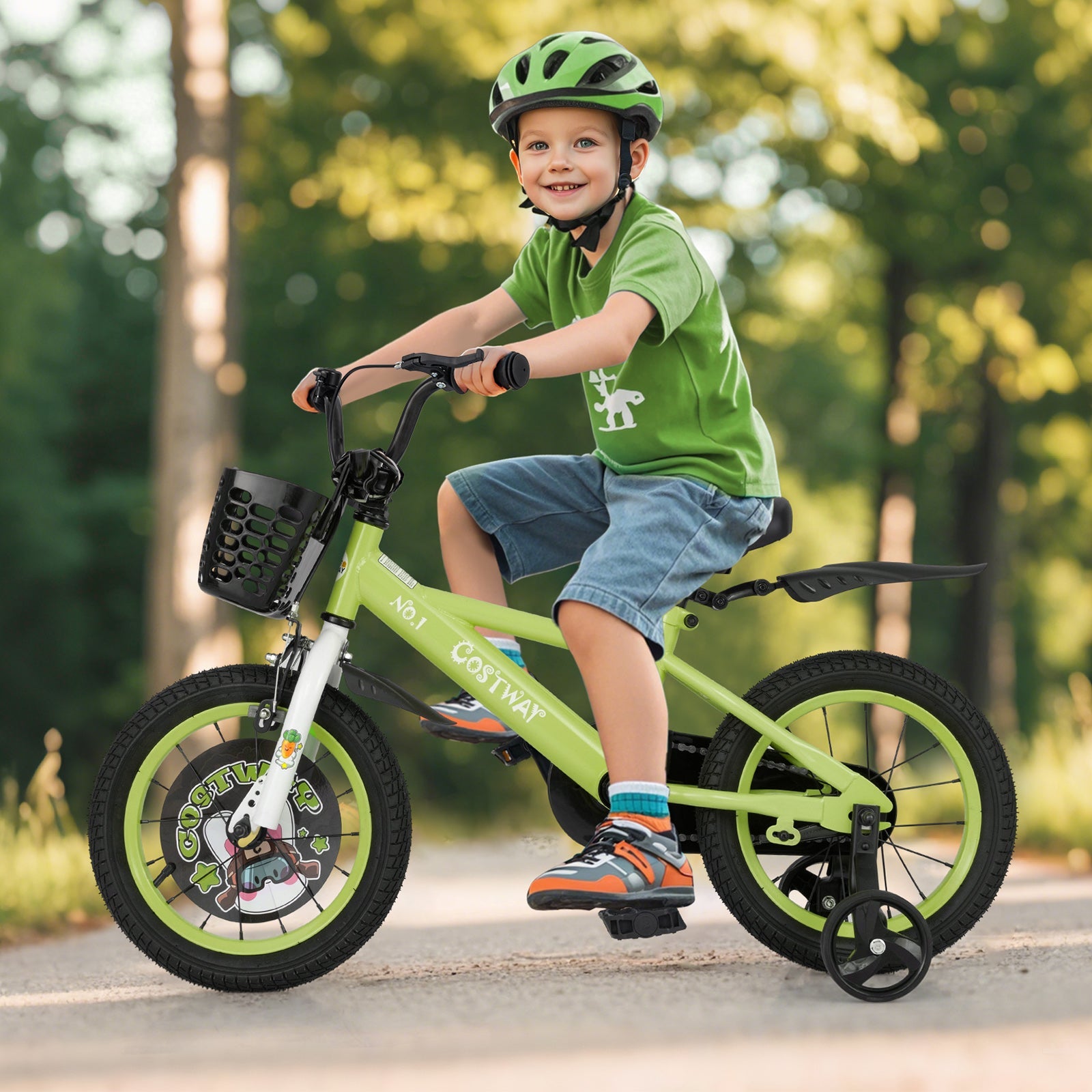 14 Inch Kids Bike Adjustable with Detachable Training Wheels for 3-5 Y – Perfect Stock