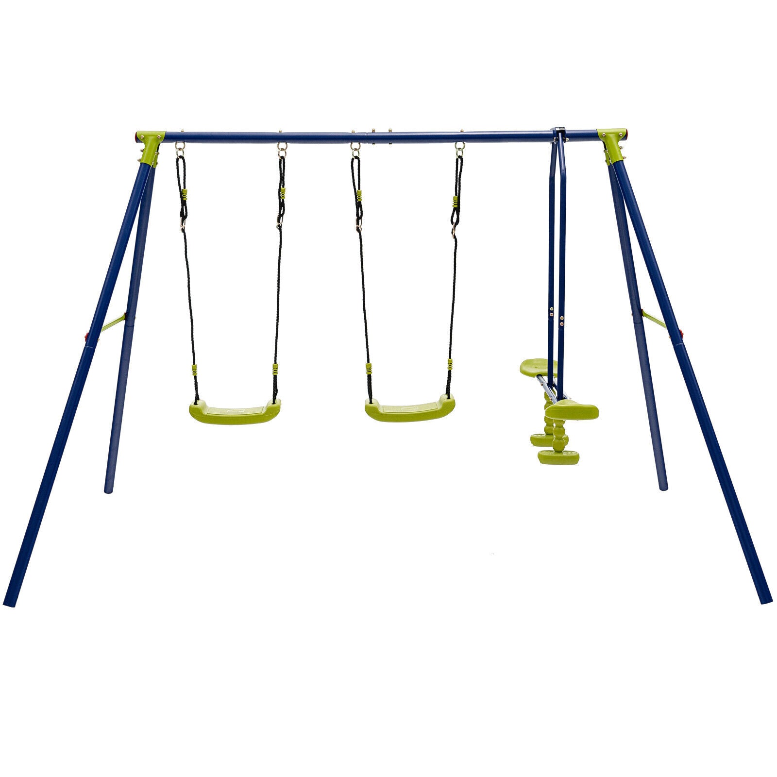 440 Pounds Kids Swing Set with Two Swings and One Glider – Perfect Stock