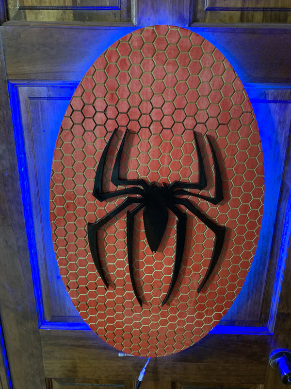 Spider-Man-Inspired Wall Art with LED Backlighting and Personalization ...