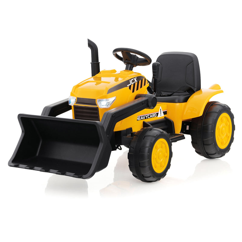 12V Kid's Ride on Excavator with Adjustable Digging Bucket-Yellow ...