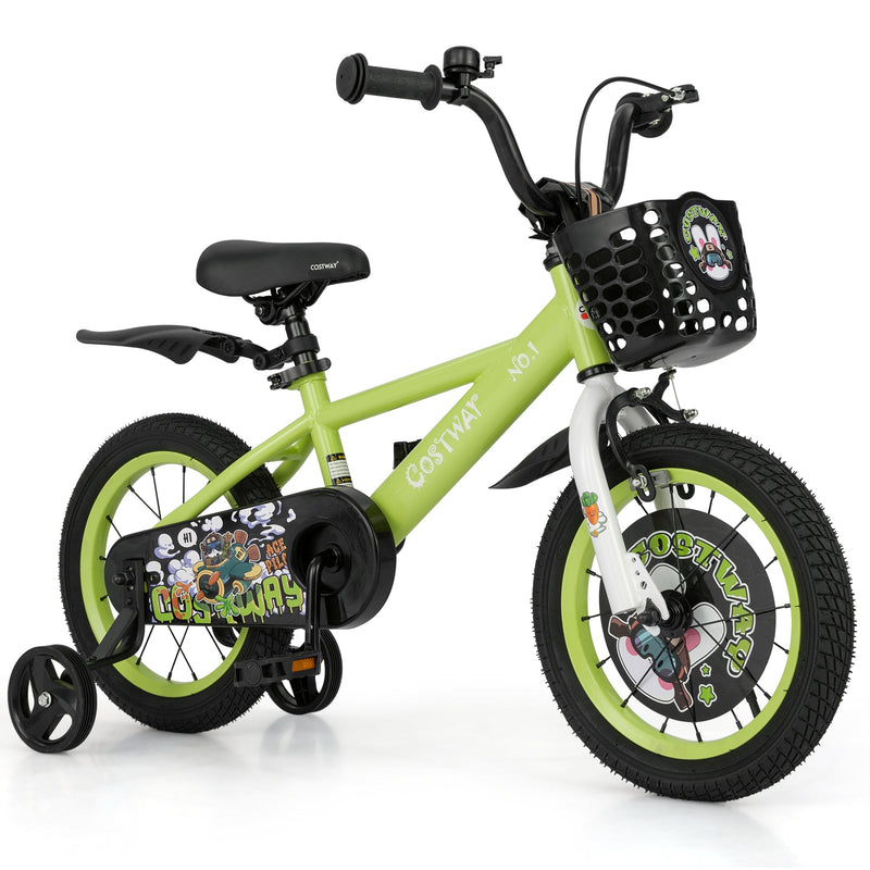 14 Inch Kids Bike Adjustable with Detachable Training Wheels for 3-5 Y – Perfect Stock