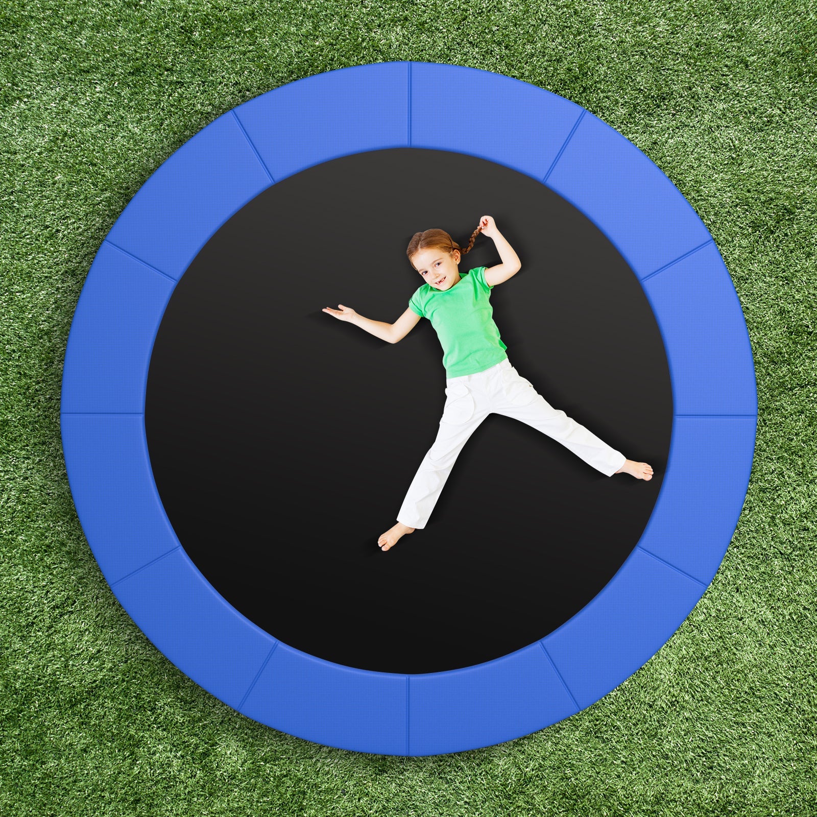 16 Feet Trampoline Pad Replacement Safety Pad with Fixing Straps (Blue ...