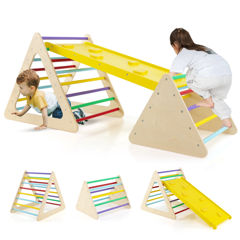 3 Piece Toddler Triangle Set Montessori with 2 Climbing Triangles and ...