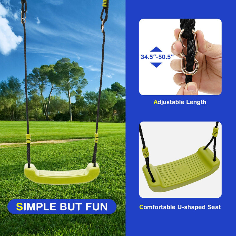 440 Pounds Kids Swing Set with Two Swings and One Glider – Perfect Stock