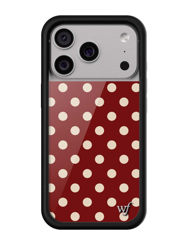 Polka Dot | Burgundy and Cream iPhone Case – Perfect Stock