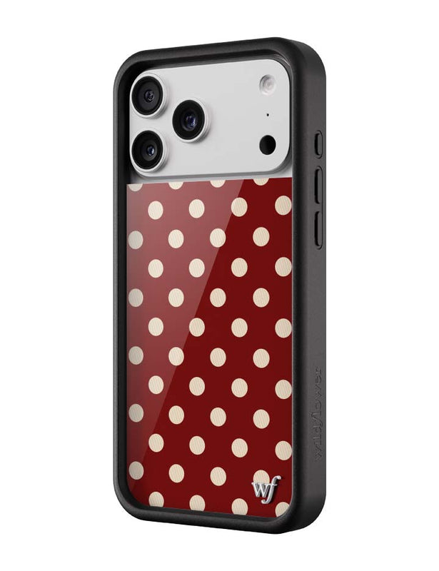 Polka Dot | Burgundy and Cream iPhone Case – Perfect Stock