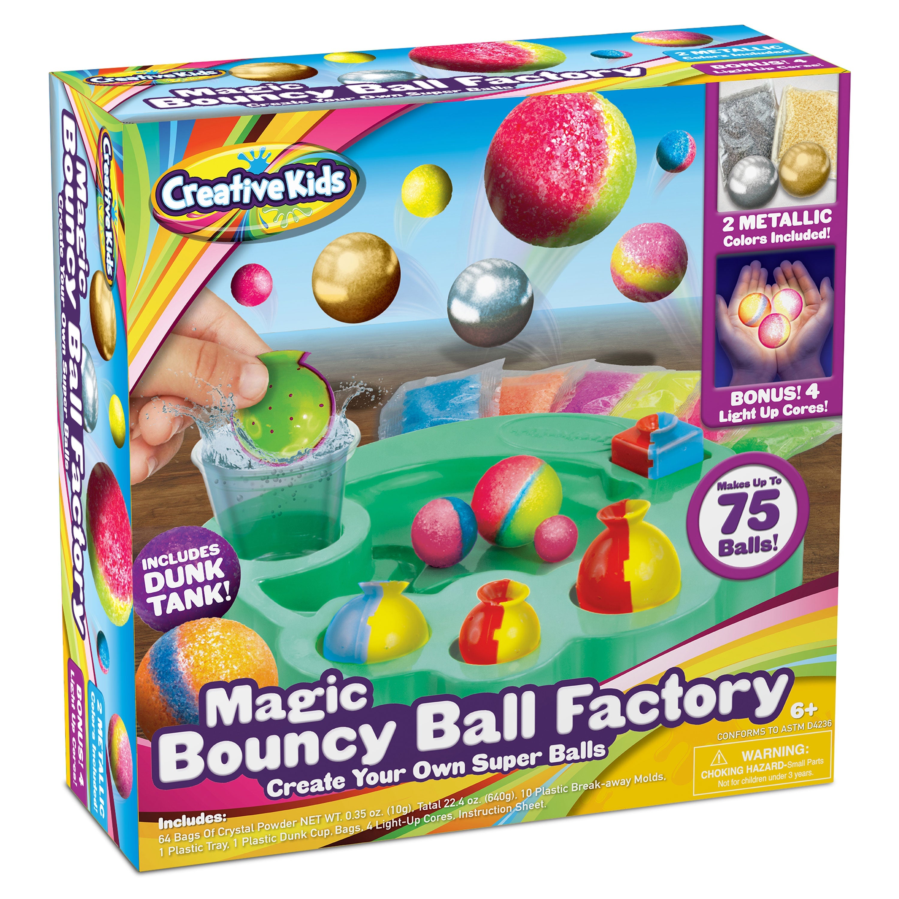 Magic Bouncy Ball Factory Set - Make 75 Stunning DIY Bouncy Balls, Inc ...