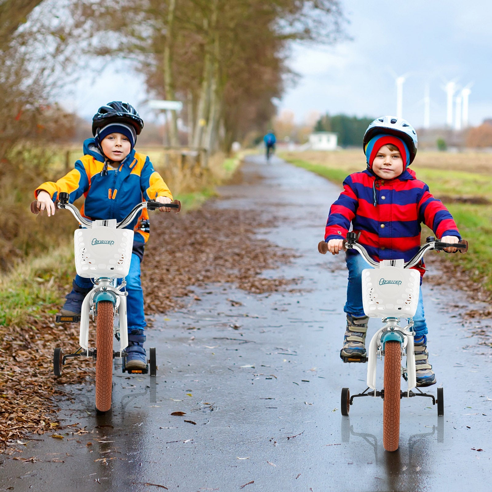 Children Bicycle with Front Handbrake and Rear Coaster Brake-Turquoise ...