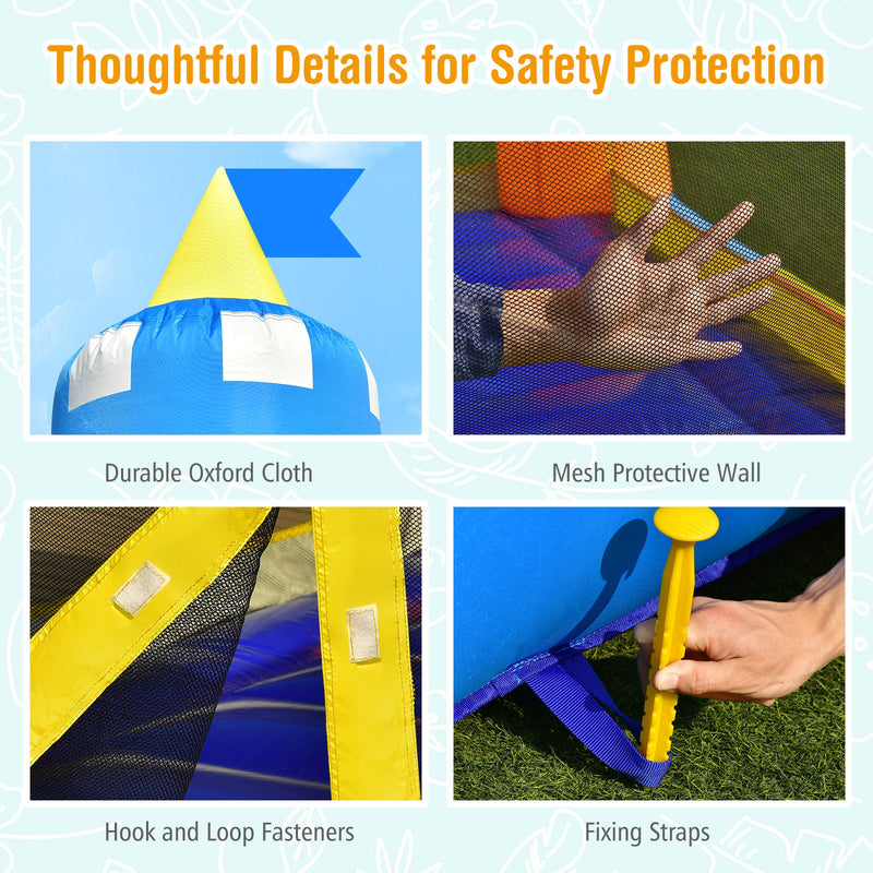 Kids Inflatable Bounce House Magic Castle with Large Jumping Area with ...