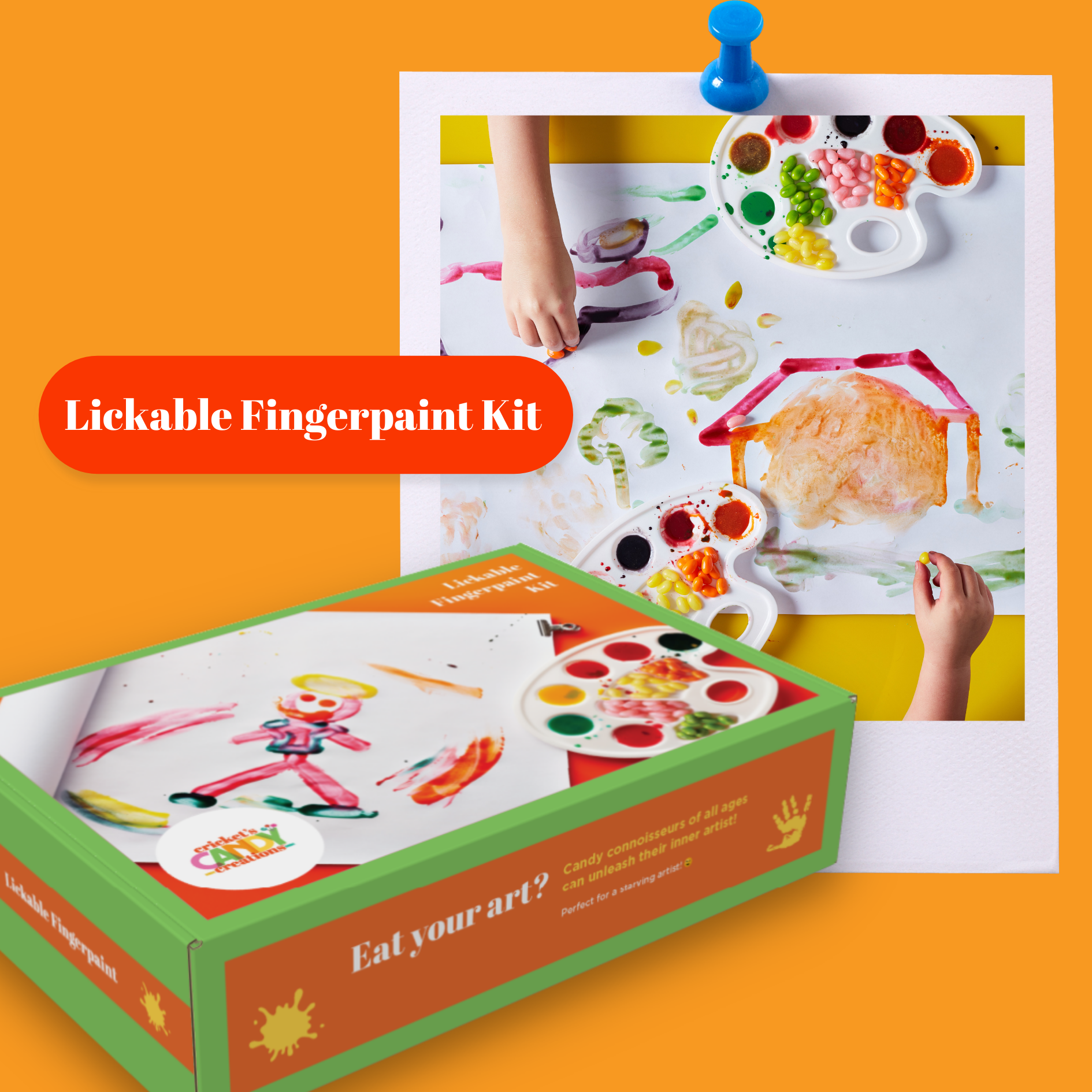 Edible Lickable Finger Paint Craft Kit – Perfect Stock