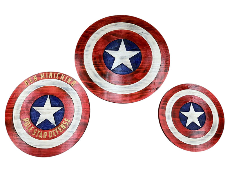 Custom Captain-Inspired LED Shield with Personalized Engraving and Col ...