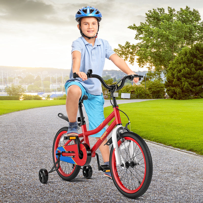 18 Feet Kids Bike with Removable Training Wheels-Red – Perfect Stock