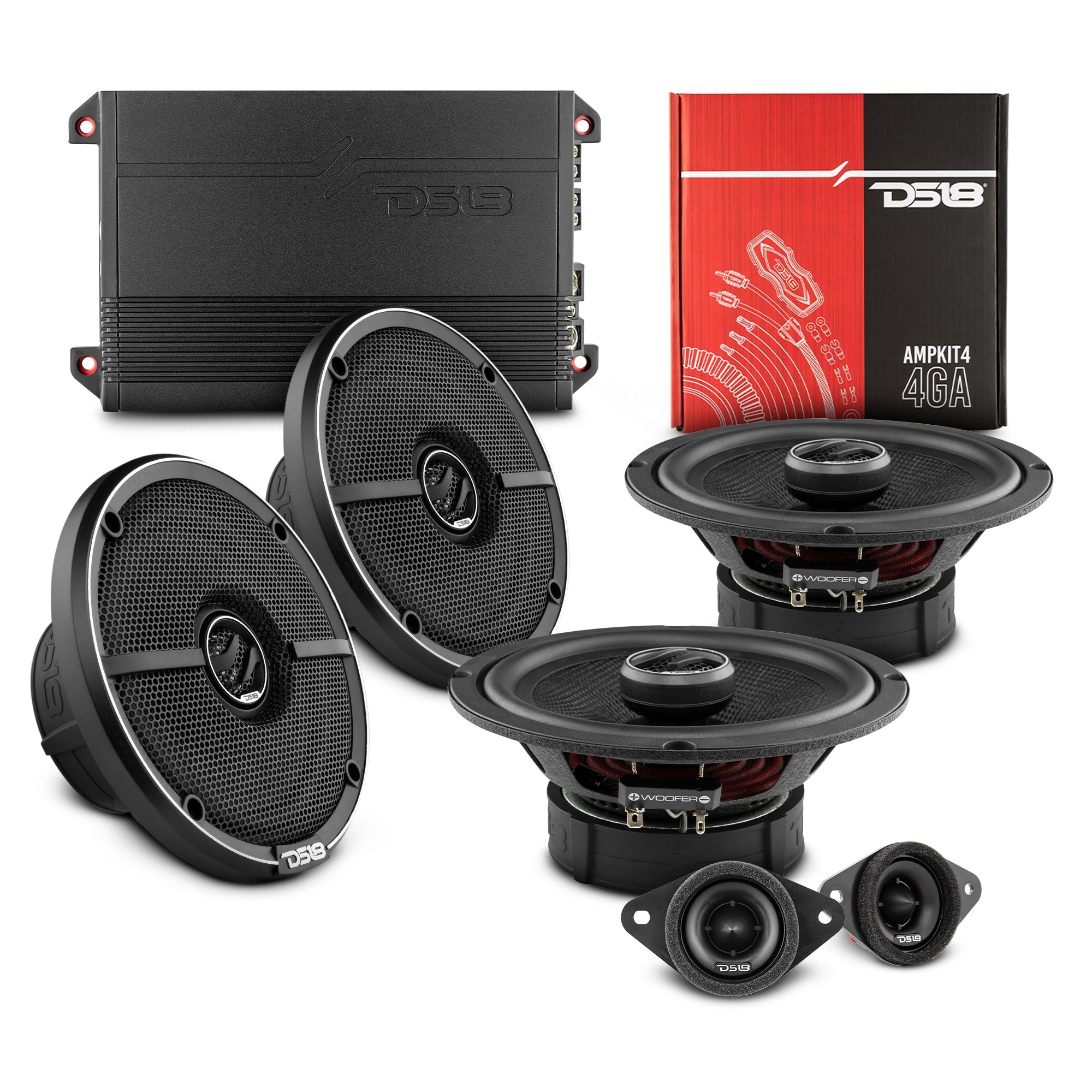 DS18 2014-2018 Toyota RAV4 Front and Back Doors Speakers Best Upgrade ...