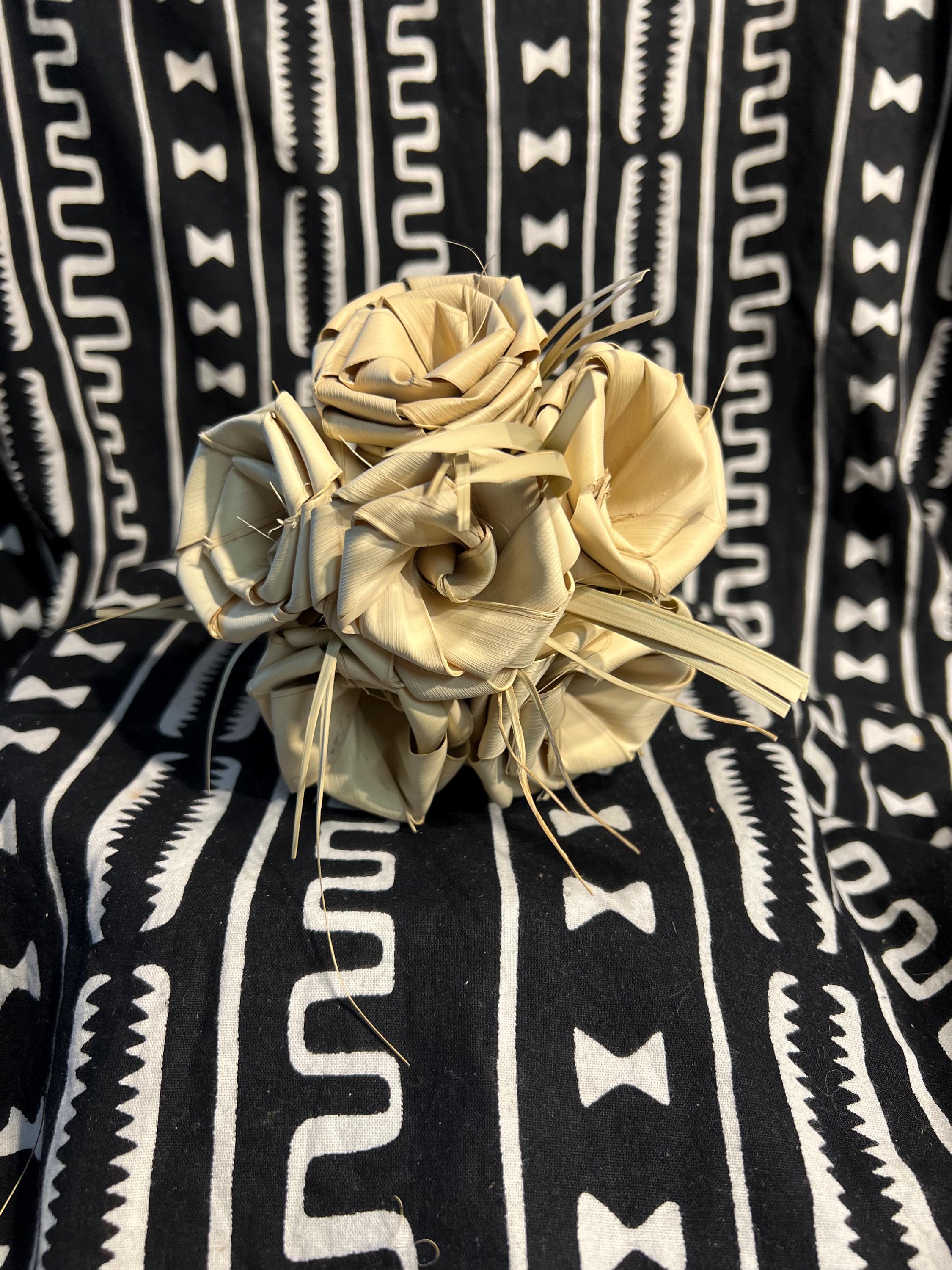 Dried Palmetto Roses Bouquet of six (6) Charleston Roses Sweetgrass Ro ...