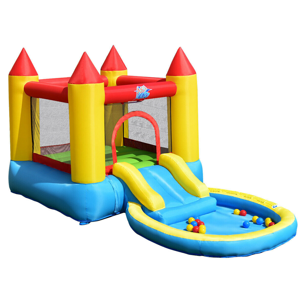 Kids Inflatable Bounce House Castle with Balls Pool and Bag – Perfect Stock